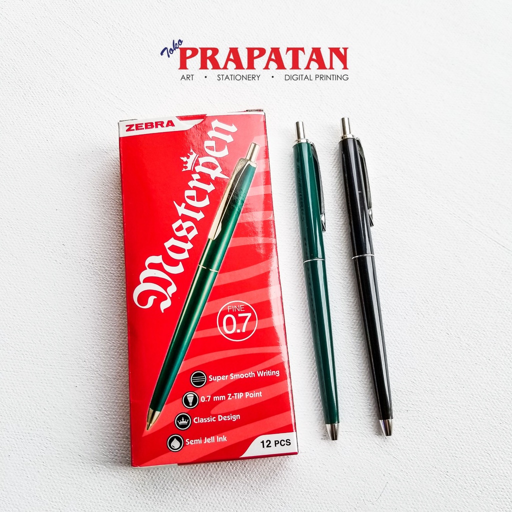 Jual Zebra Masterpen 0.7 Black Ink Pulpen | Shopee Indonesia