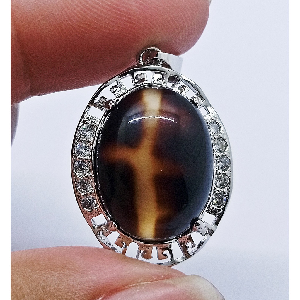 Jual Liontin Batu Tapak Jalak Ring Rhodium Lapis Perak | Shopee Indonesia