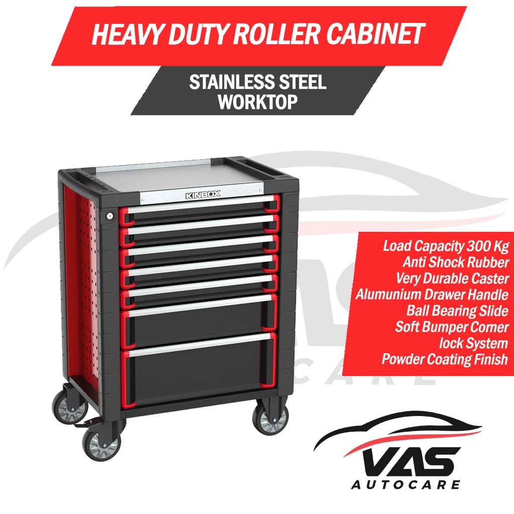Jual KINBOX Roller Cabinet Tool Box Storage Drawer Trolley Troli ...