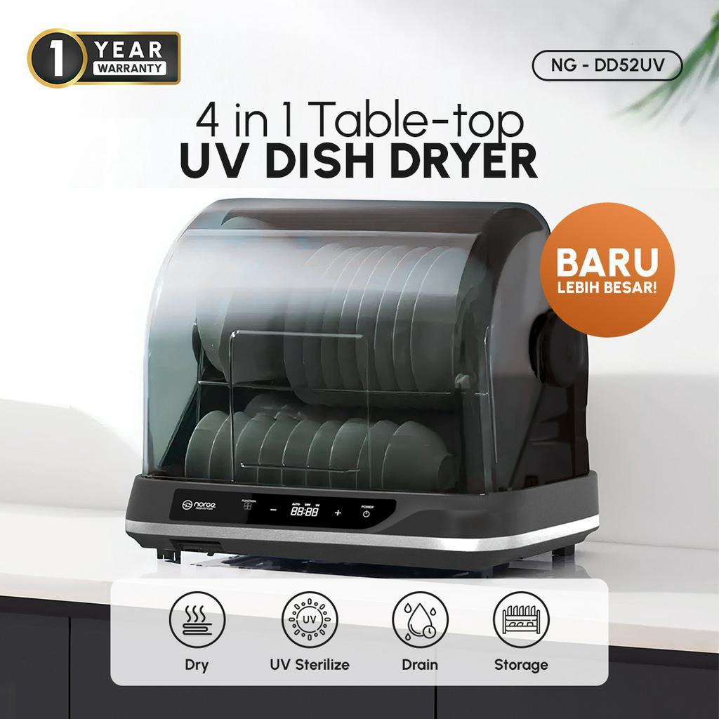 Jual (Packing Kayu) NORGE 4 in 1 Table-top Dish Dryer with UV ...