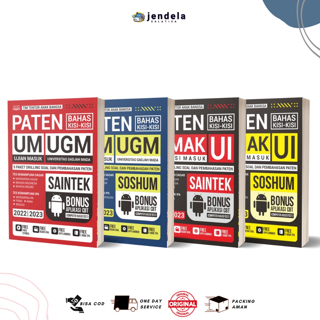 Jual Free Bubble Wrap Paten Bahas Kisi-kisi Ujian Masuk UGM UM UGM Simak UI Soshum Saintek 2022 ...