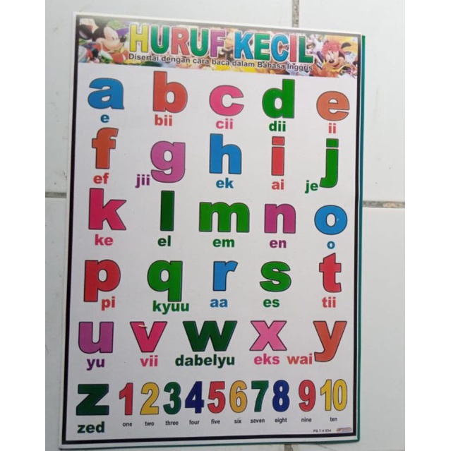 Jual poster huruf|poster Alfabet| poster belajar huruf alfabet|poster ...