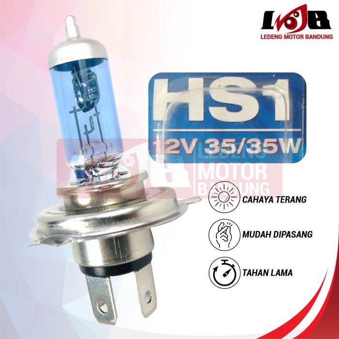 Jual Osram Cool Blue Hyper HS1 H4 12V Bohlam Halogen Lampu Vixion Byson 35W | Shopee Indonesia