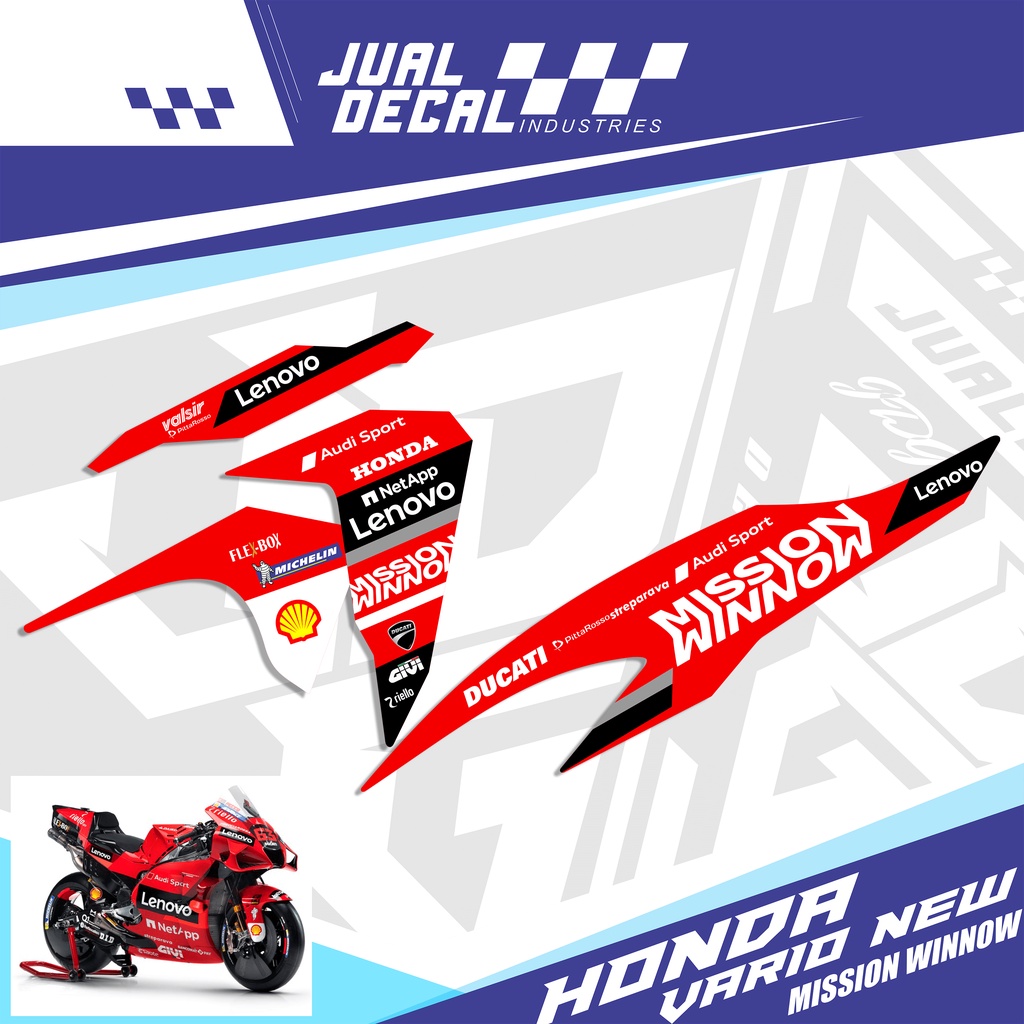 Jual Stiker variasi motor Vario 125/150 DUCATI 2020 2021 Striping Honda ...