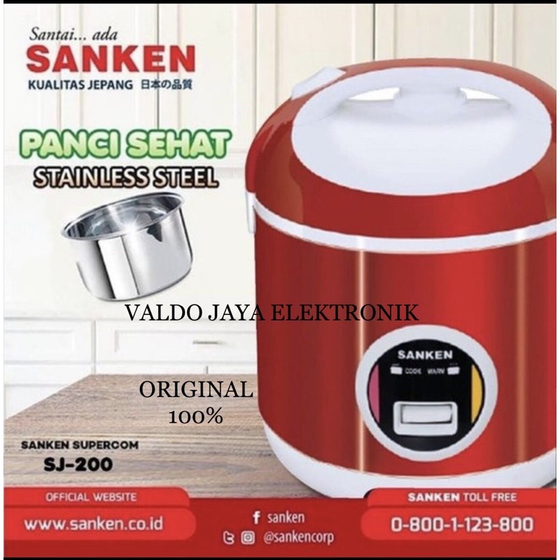 Jual SANKEN Magic Com 1 liter SJ-200 Rice Cooker 3 in 1 SJ200 Penanak ...