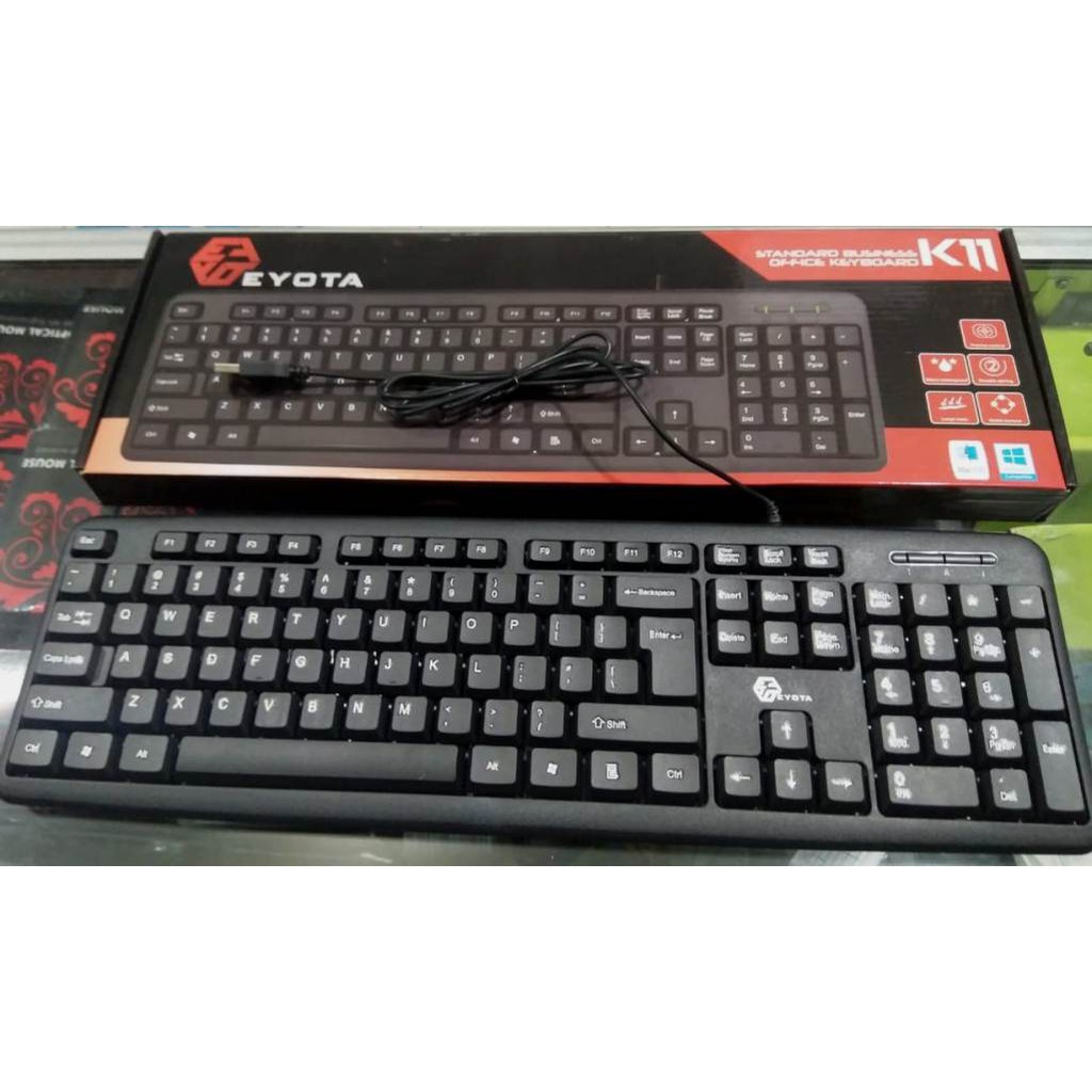 Jual KEYBOARD USB STANDARD EYOTA K11 BLACK | Shopee Indonesia