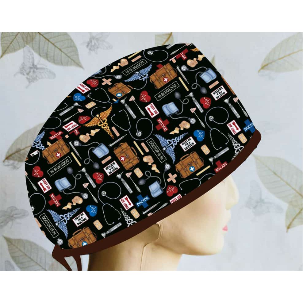 Jual Topi dokter/Scrub hat/Surgical cap/Headcap printing premium Doctor ...