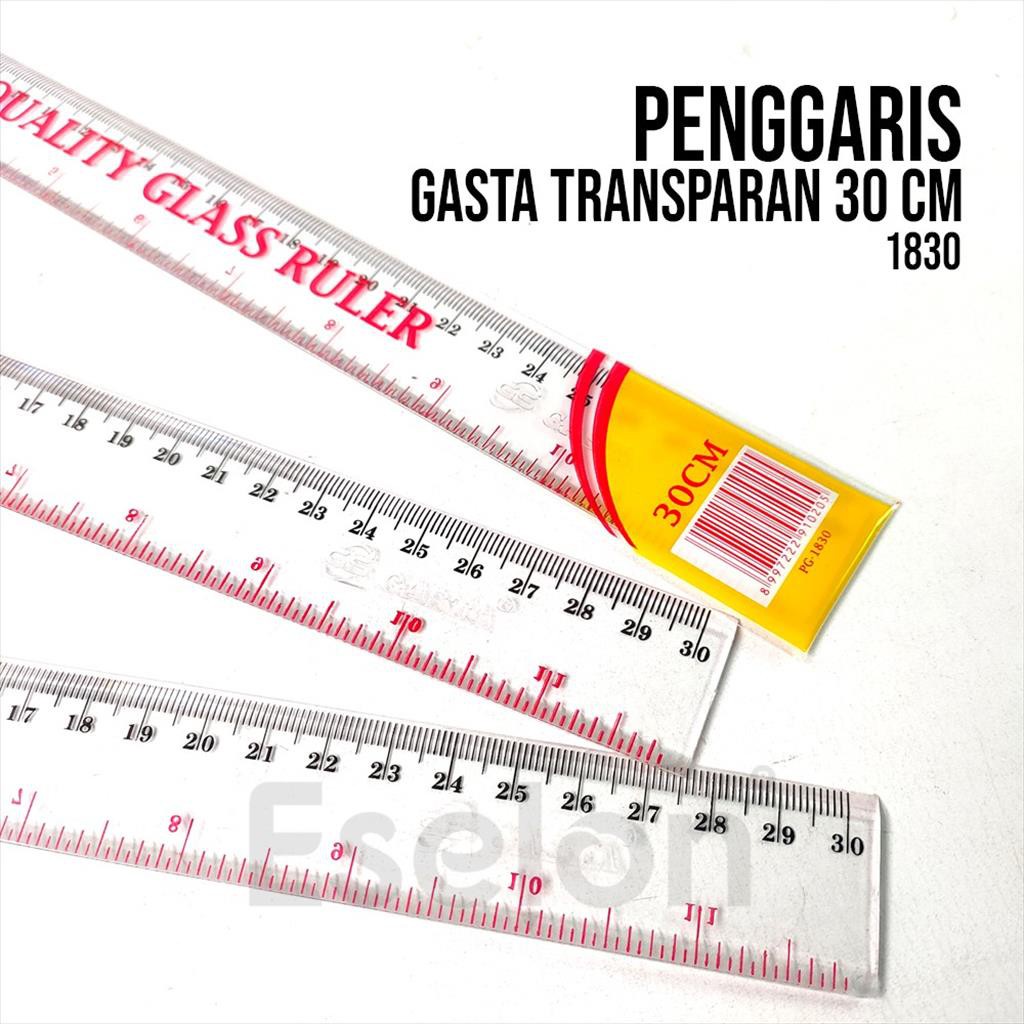 Jual Penggaris GASTA 30cm / Penggaris panjang / Penggaris Plastik ...