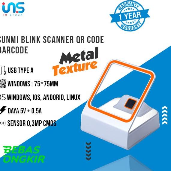 Jual Barcode Scanner / Qr Scanner Machine Sunmi Blink Qr Code | Shopee ...