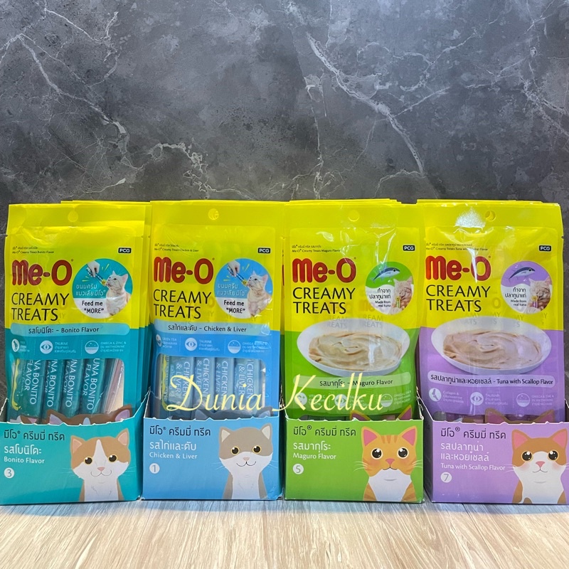 Jual Meo Creamy Treats Snack Kucing Liquid 15gr x 4pcs | Shopee Indonesia