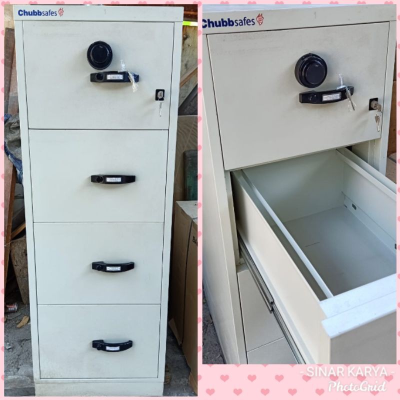 Jual Fireproof CHUBB Safes 4 drawers FRP CHUBB 4 laci Brankas Tahan Api ...