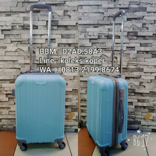 Jual Koper Fiber Hard Case roda 4 warna tosca ukuran kabin size 20 inch ...
