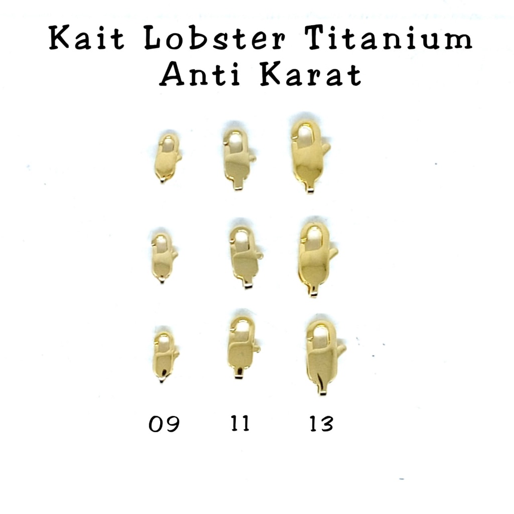 Jual Kait Kalung Lobster Titanium Gold Import Premium Anti Karat ( 1 ...