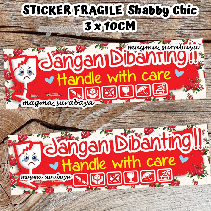 Jual Sticker Fragile isi Jangan Dibanting - shabby Chic-label fragile ...