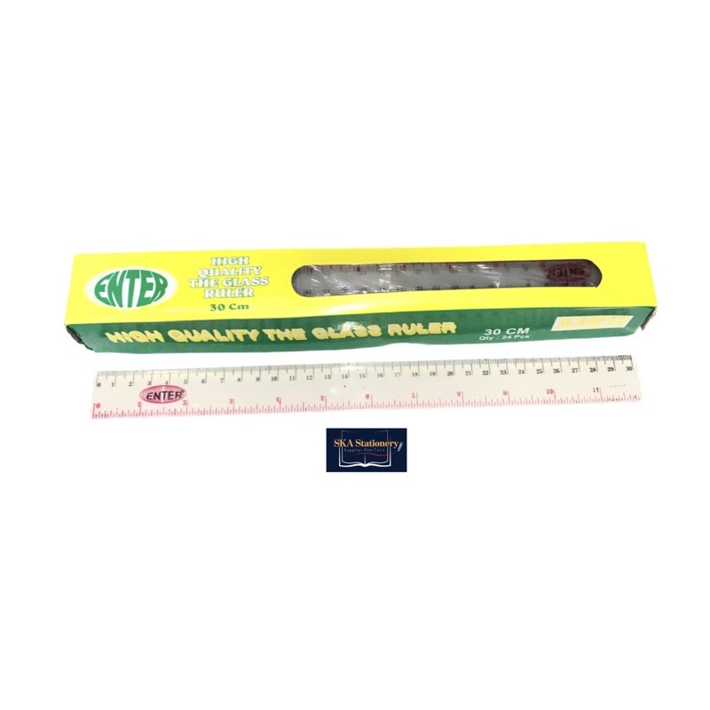 Jual Penggaris Plastik 30 cm Enter Polos Murah Berkualitas (Pcs ...