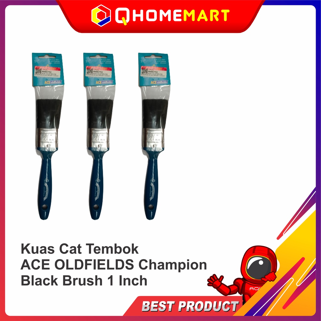 Jual Kuas Cat Tembok ACE OLDFIELDS Champion Black Brush 1 2 3 4 Inch | Shopee Indonesia