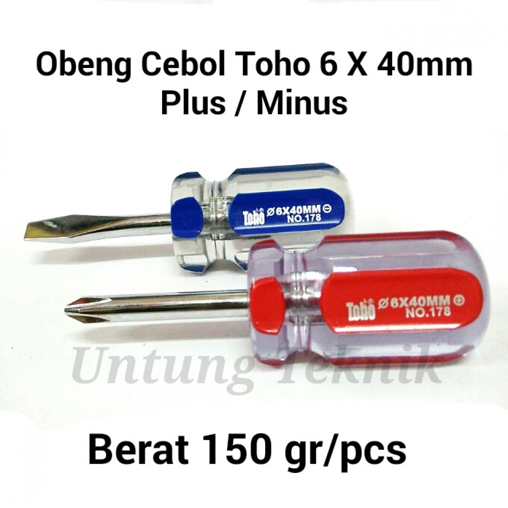 Jual TOHO Obeng Mini Cebol Plus (+) dan Minus (-) 6 x 40 mm | Shopee ...