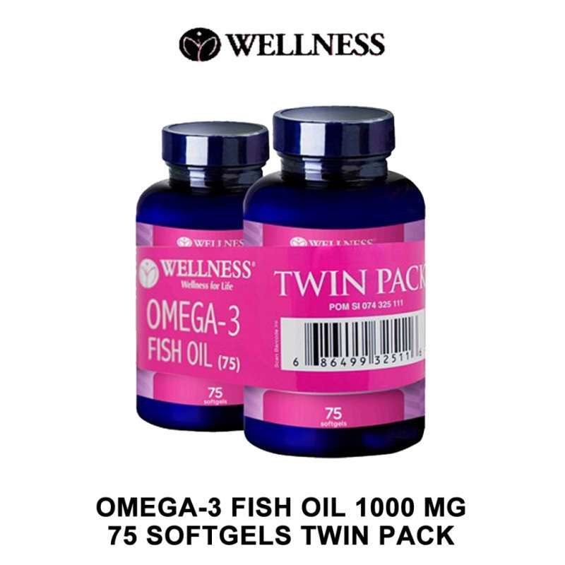Jual BUY 1 GET 1 WELLNESS Omega 3 Natural Fish Oil 1000 mg isi 75 ...