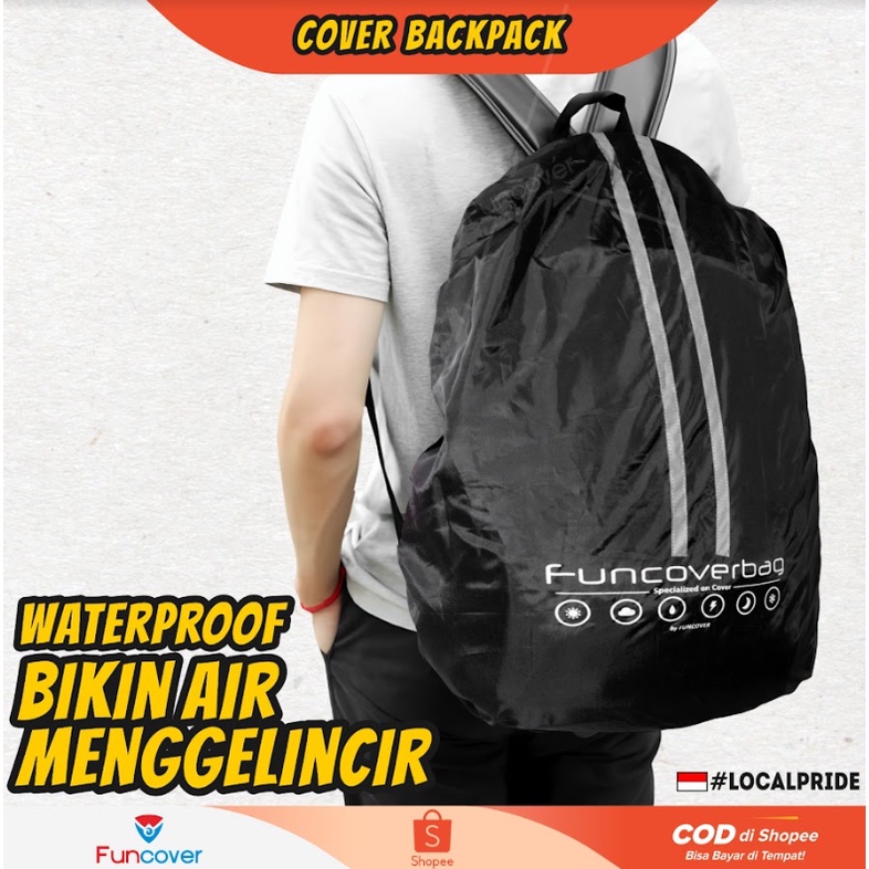 Jual Raincoat Cover Bag Tas Funcover Sarung Tas Backpack Waterproof ...