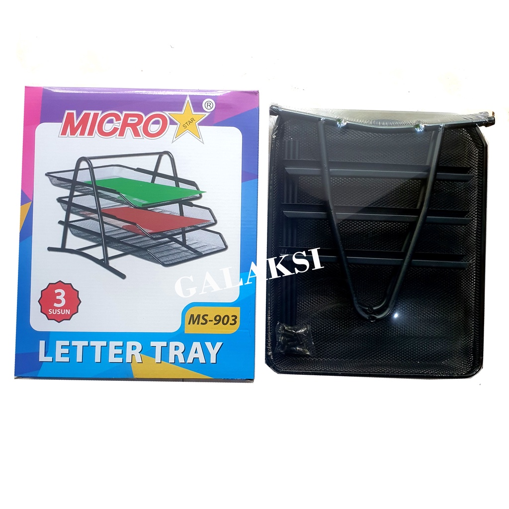 Jual DOCUMENT TRAY / RAK DOKUMEN SURAT BESI 3 SUSUN | Shopee Indonesia