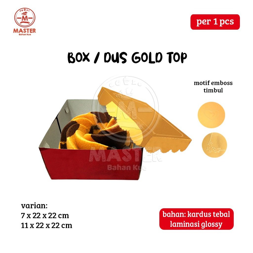 Jual Box / Dus Gold Top 2 Varian Ukuran [ Per 1 Pcs ] | Shopee Indonesia