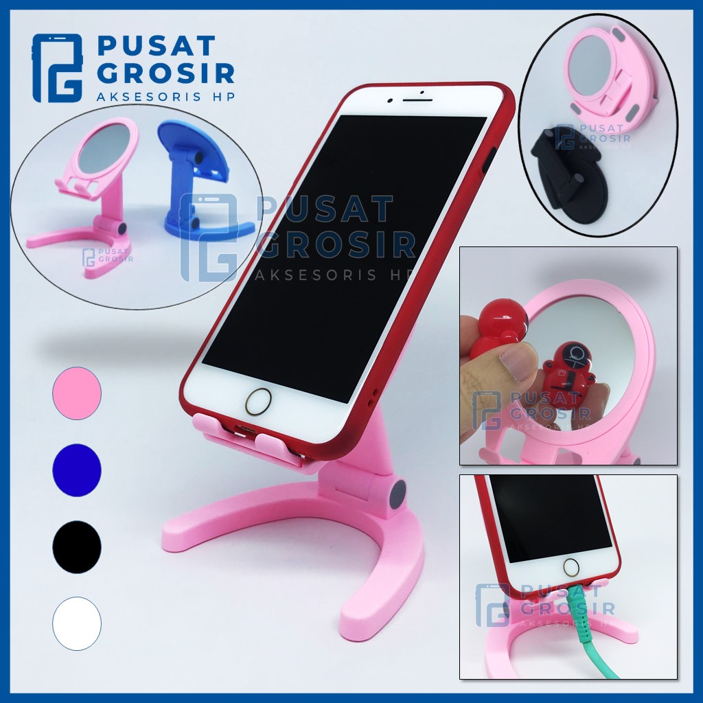 Jual Stand Handphone HD47 HD-47 Make Up Mirror Phone Holder cermin Kaca ...