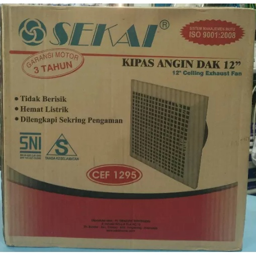 Jual Sekai Exhoust Fan - Blower Hisap Asap - Dinding - Plafon - Tembok ...