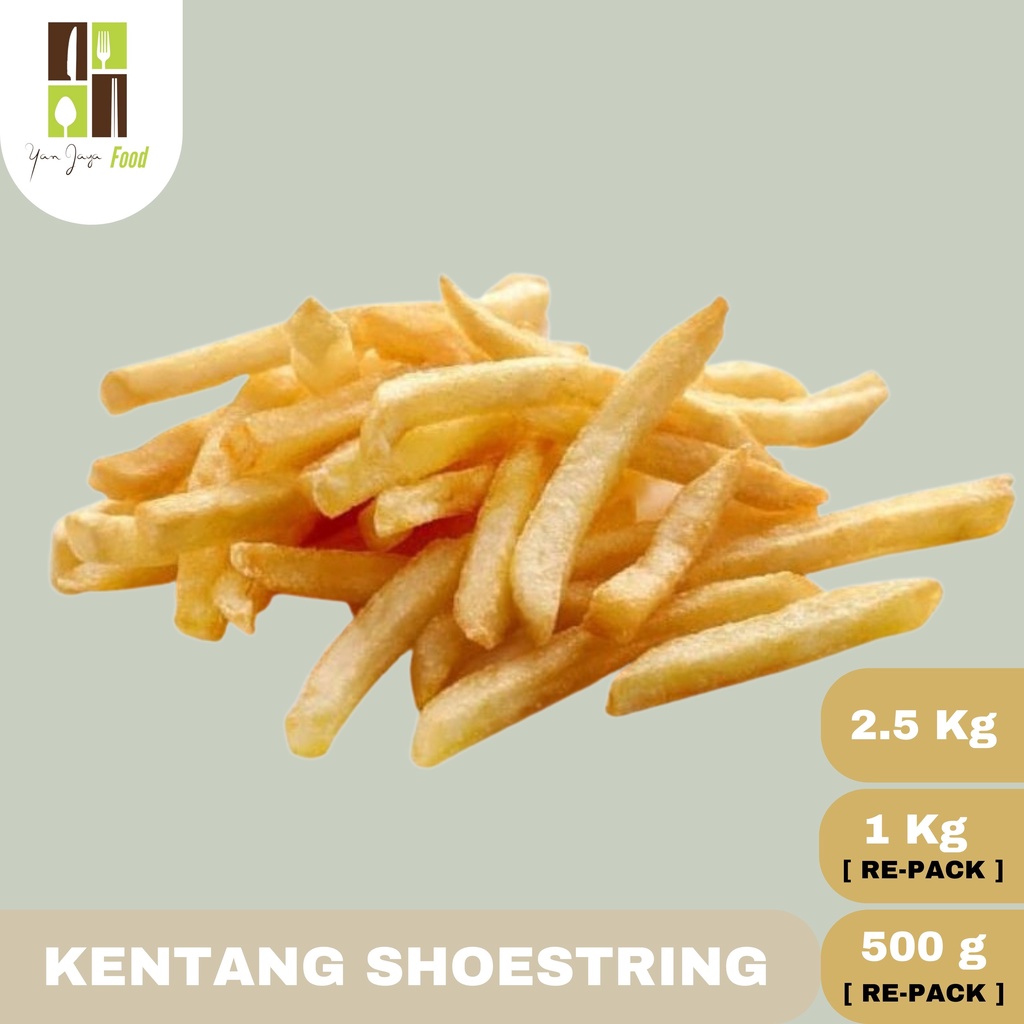 Jual Kentang Frozen Shoestring [Repack 500GR/1KG] Bersih & Bagus 2.5KG ...
