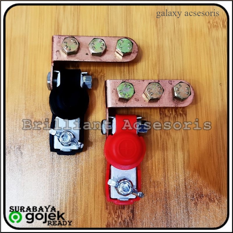 Jual Klem Accu / Aki TEMBAGA PUTIH - Plus Plat L Tembaga Asli - Ready ...