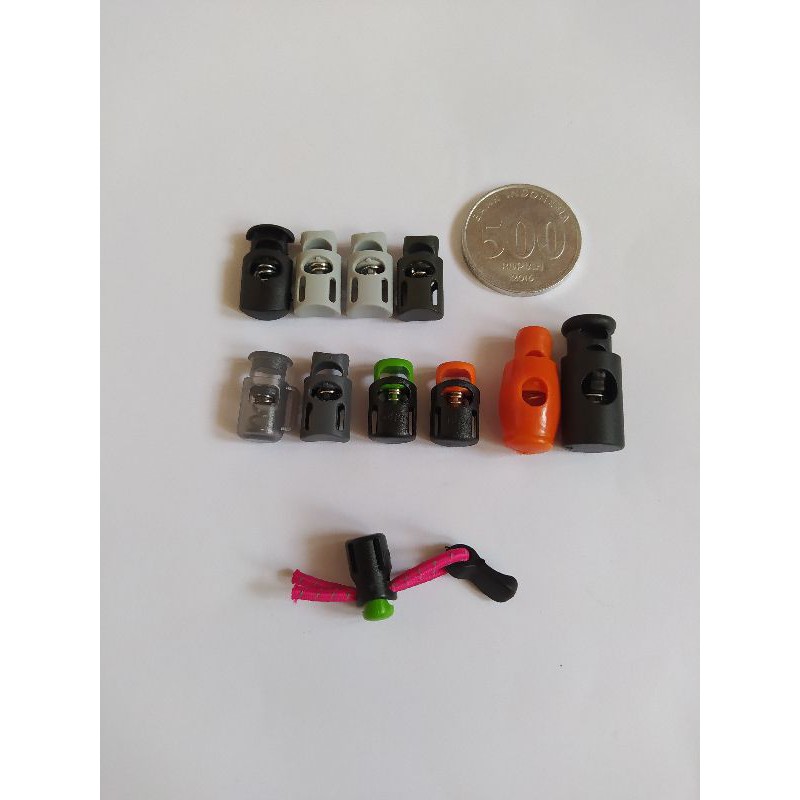 Jual stopper tali stopper botol cord lock lubang satu 1 diameter 2,5 ...