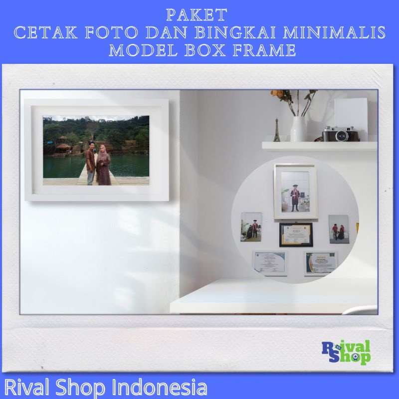 Jual PROMO CETAK FOTO DAN BINGKAI 16 R MINIMALIS MODEL BOX FRAME ...