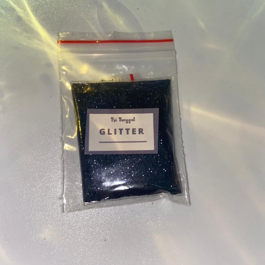 Jual GLITTER 3 gr WARNA HITAM BLACK dalam PLASTIK kasar gliter 3 Gram ...