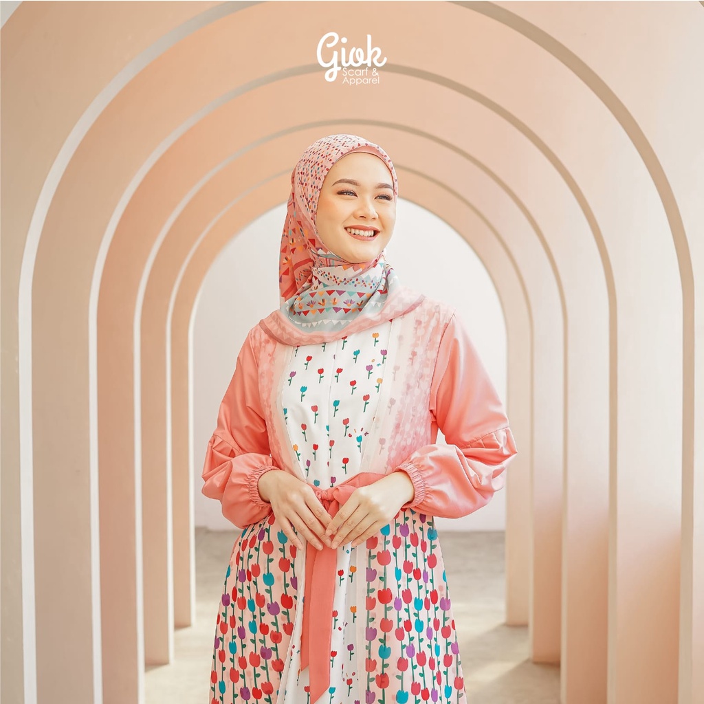 Jual Lovey Dovey Dress by Giok Apparel - Gamis Printing dengan aksen ...