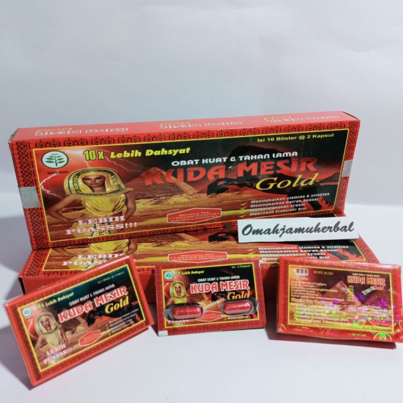 Jual Obat Herbal Stamina Pria Kuda Mesir Kapsul kuda mesir Gold Hajar Jahara Store | Shopee ...