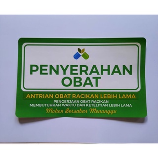 Jual Stiker Penyerahan Obat |Stiker Penerimaan Resep | Konsultasi Obat ...