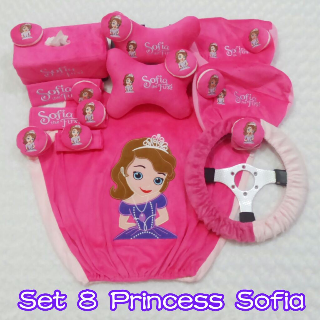Jual Banting HARGA HEBOH Bantal Mobil Set 8 Bordir Princess Sofia Pink ...