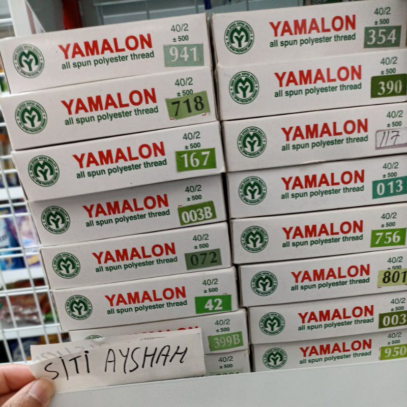 Jual Yamalon benang jahit warna hijau muda12 biji | Shopee Indonesia