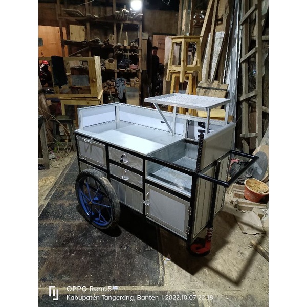 Jual gerobak gorengan gerobak alumunium gerobak serbaguna bisa custom ...
