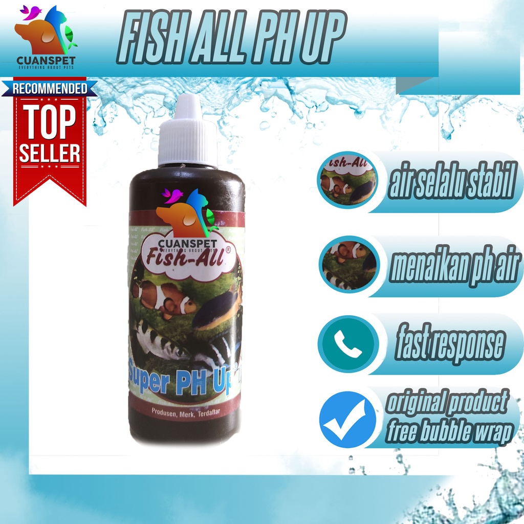 Jual original Fish All Super PH Up 100ml Cairan Obat Menaikkan pH Air Aquarium kolam ikan ...
