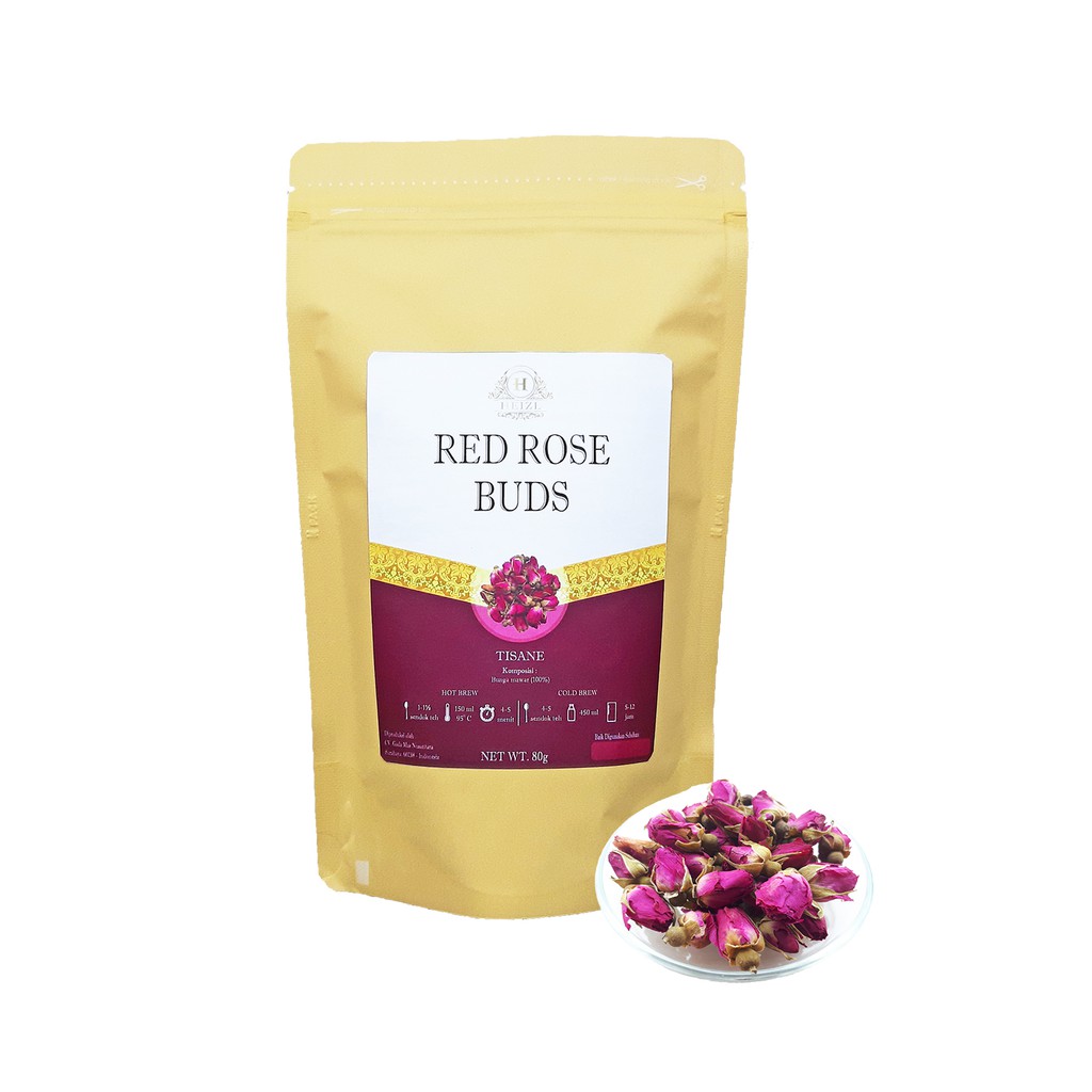 Jual HEIZL Pure Dried Red Rose Buds Teh Bunga Mawar Merah Kering Flower ...