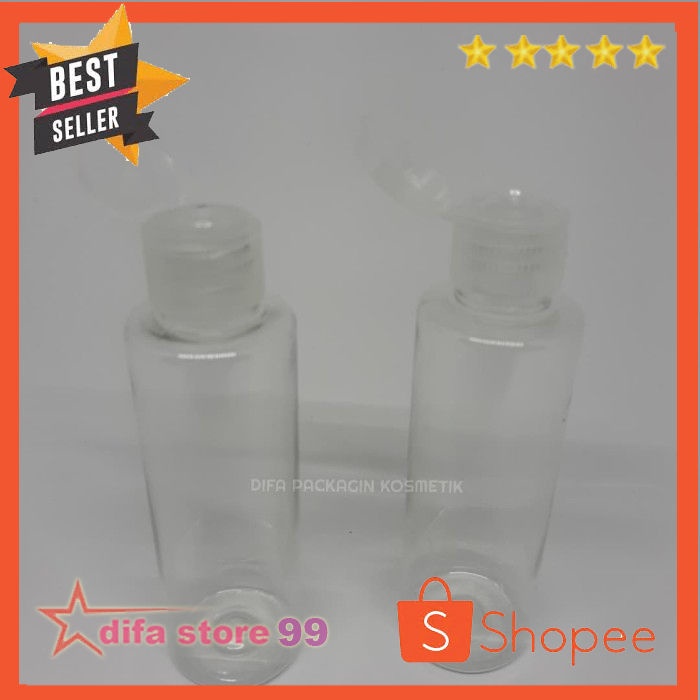 Jual Botol RF 60ml fliptop natural natural ( Paket isi 10 pcs ...