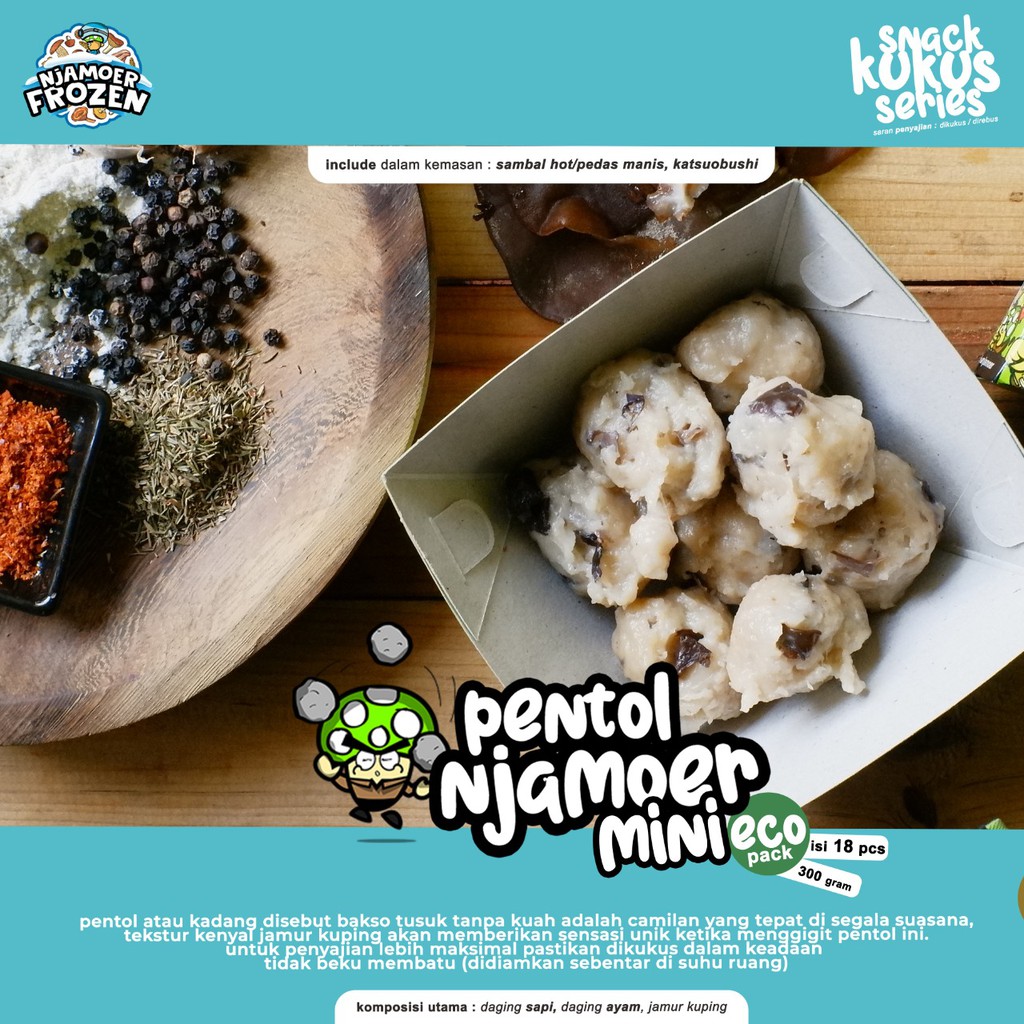 Jual PENTOL NJAMOER MINI SIZE (18pcs) ( Jamur Kuping ) | Shopee Indonesia