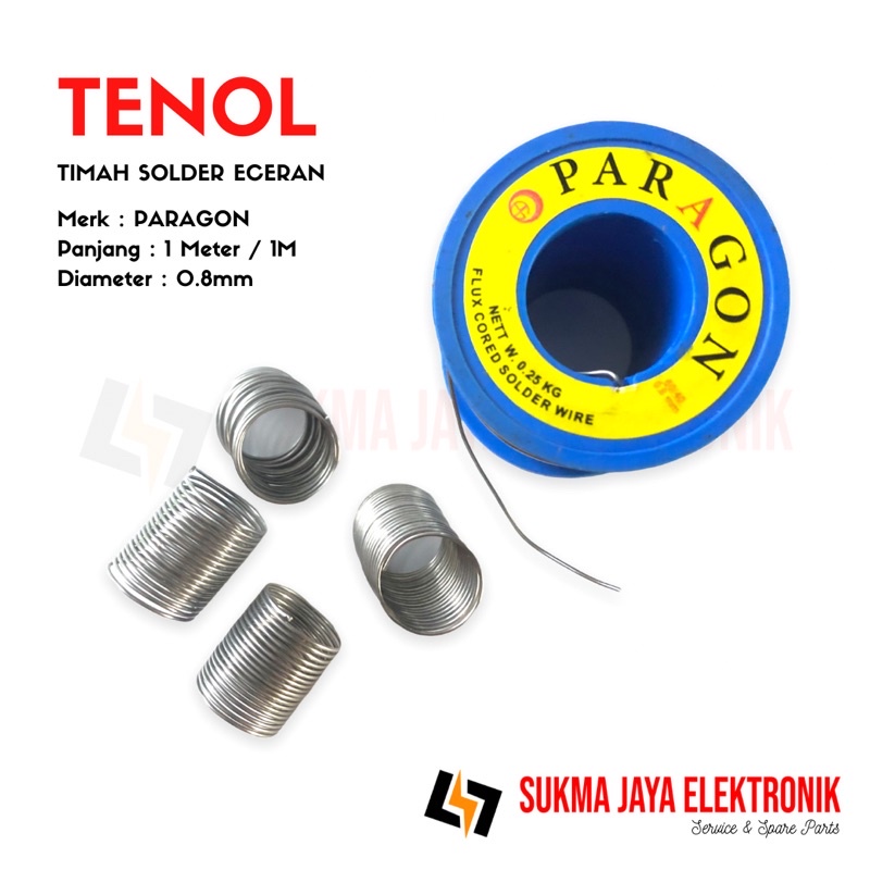 Jual TENOL PARAGON 1 Meter Ecer Timah Solder Eceran 1M | Shopee Indonesia