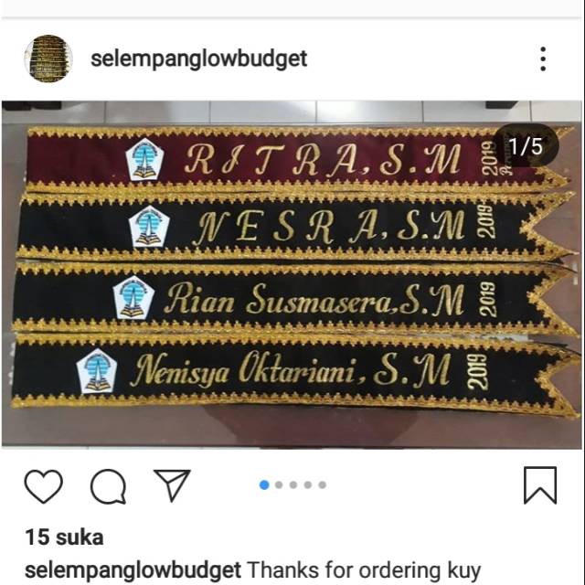 Jual Selempang lengkap (logo + list gerigi) | Shopee Indonesia
