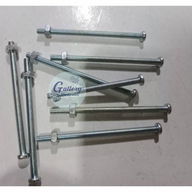 Jual Baut dan mur JP M3x40 / JP M3 Obeng Plus Kepala Bulat 4cm per 10pcs | Shopee Indonesia