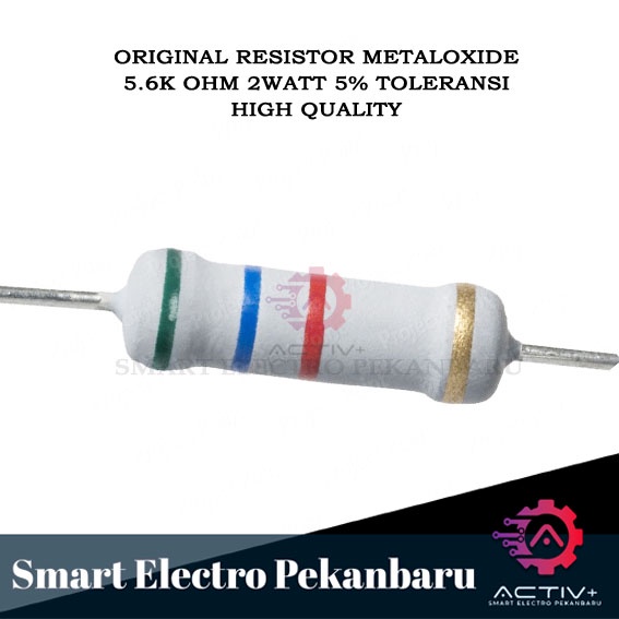 Jual ORIGINAL RESISTOR METAL OXIDE 5K6 OHM 2 Watt 5% 5K6ohm 2Watt 1% ...
