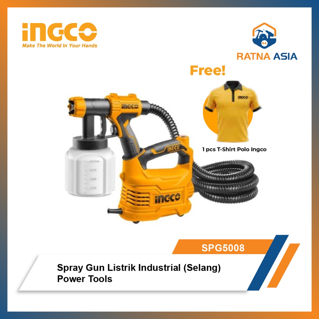 Jual INGCO SPG5008 Spray Gun Listrik Industrial model Selang | Shopee ...