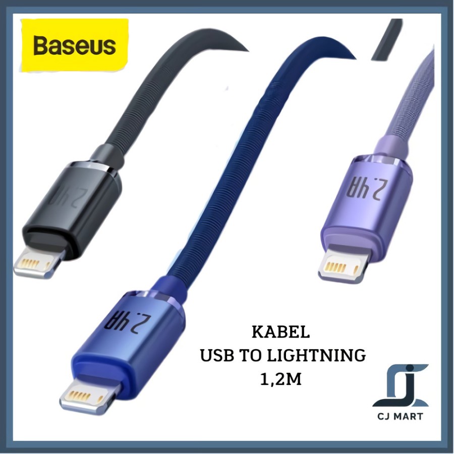 Jual KABEL DATA IPHONE BASEUS CABLE USB TO LIGHTNING FAST CHARGING 2.4A ...