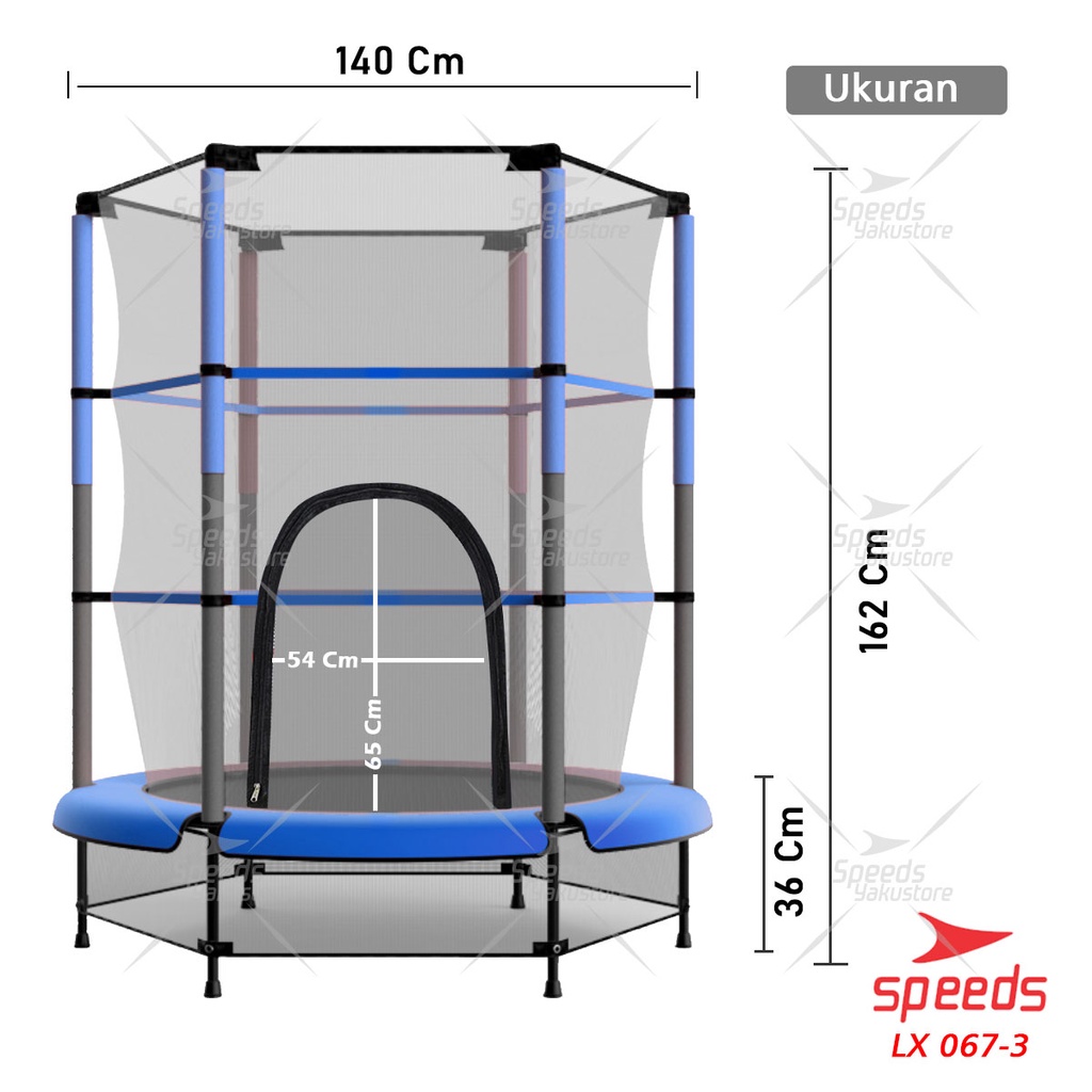 Jual SPEEDS Trampoline Anak Trampolin Dewasa 40" Alat Olahraga Lompat Jump Alat Fitness Gym 067 ...