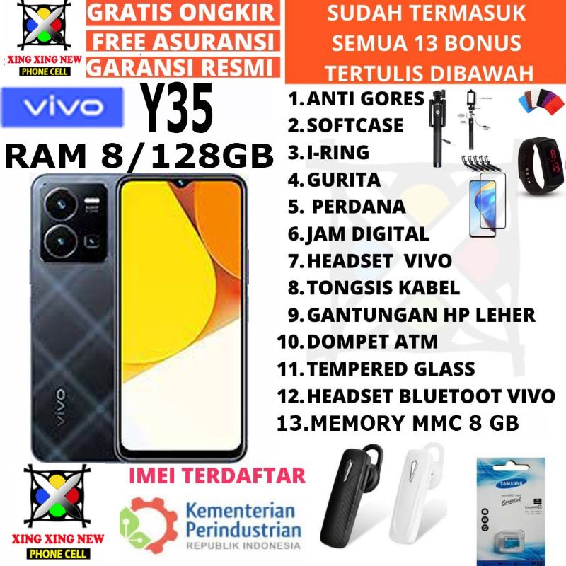 Jual VIVO Y35 8/128 RAM 8GB ROM 128GB GARANSI RESMI | Shopee Indonesia
